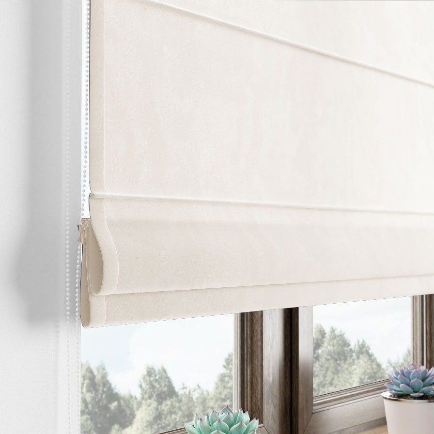 Roleta rzymska VELVET DELUXE / kremowa 57 / szyta na wymiar | Sklep ...